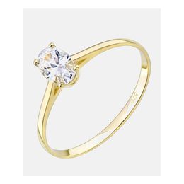 Vanlere Verlobungsring aus 375 Gelbgold mit Zirkonia | Gr.: 58