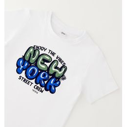 IDO Jungen T-Shirt "BABY BOY SUMMER T-SHIRT", wei&szlig;, Gr. 74, 100% Baumwolle, Shirts
