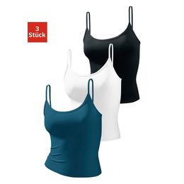Damen Unterhemd, VIVANCE ACTIVE BY LASCANA, Gr. 32, gr&uuml;n, Single Jersey, Obermaterial: 95% Polyamid, 5% Elasthan (LYCRA), unifarben, Unterhemden, aus