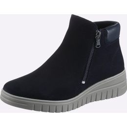 Casual Looks Damen Stiefelette, Gr. 40, schwarz, Veloursleder, Schuhe