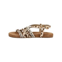 Lazamani Damen Riemchensandale "Lazamani Sandalen Leder/Textil", Gr. 36leopard, Leder, Textil, Schuhe