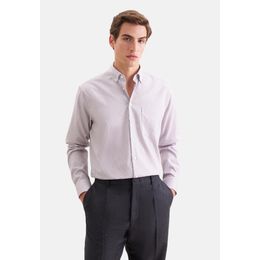 Seidensticker Herren Businesshemd "Schwarze Rose", wei&szlig;, Gr. 45, kariert, 100% Baumwolle, Hemden, Regular 1/1 Button-Down-Kragen Karo