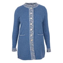 ASTRIFA Damen Strickjacke "Strickjacke GERLHAM", blau, Gr. 44, Obermaterial: 100% Schurwolle WV., Strickjacken
