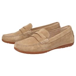 Sioux Damen Slipper "Carmona-700", Gr. 39, beige, Obermaterial: 100% Kalbsveloursleder CAVL. 100% Gummi rubber., Schuhe