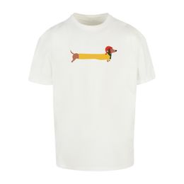 Merchcode Herren T-Shirt "Merchcode Christmas Dog Tee", wei&szlig;, Gr. L, bedruckt, 100% Baumwolle, Shirts