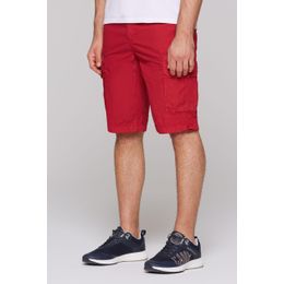 CAMP DAVID Herren Shorts, rot, Gr. XL, bestickt, Web, Material: 100% Baumwolle, Hosen, aus Baumwolle