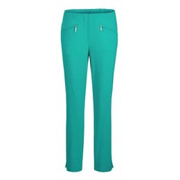 GOLDNER Damen 7/8-Hose "Kurzgr&ouml;&szlig;e Stretchhose LOUISA, dehnbar & mit Taschen", gr&uuml;n, Gr. 24, Obermaterial: 67% Baumwolle CO. 28% Polyamid PA. 5%