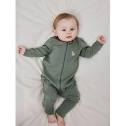name it Jungen Schlafanzug "NBMNIGHTSUIT 2P ZIP FF GREEN DINO", Gr. 68, gr&uuml;n, Jersey, Obermaterial: 100% Baumwolle, bedruckt, Homewear-Sets, aus