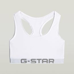 G-Star Raw G-STAR Damen Bralette "DOLOMITE, RACERBACK BRALETTE", Gr. M, grau, Jersey, Obermaterial: 95% Baumwolle, 5% Elasthan, unifarben, BHs, mit Logobund,