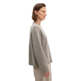 Marc O'Polo MARC O'POLO Damen Strickpullover "aus flauschiger Lambswool", grau, Gr. S, unifarben, Obermaterial: 100% Schurwolle, Pullover
