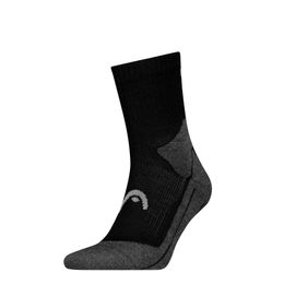 Head Damen Wandersocken "Head HIKING WARM SHORT CREW 1P", Gr. 43, schwarz, Obermaterial: 45% Wolle, 39% Polyamid, 12% Polyester, 4% Elasthan, Socken,