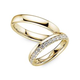 Phoenix PH&Ouml;NIX Damen Trauring "Schmuck Geschenk Partnerring Ehering Goldring", 65,mit Zirkonia, Gelbgold 333, 4mm, gold, Gelbgold 333, Fingerringe, Made in