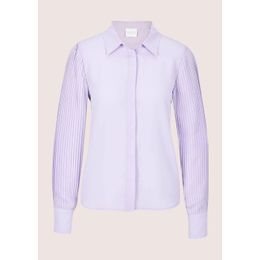 Madeleine Mode MADELEINE Damen Langarmbluse "Hemdbluse Blusenshirt mit Plissee&auml;rmeln", lila, Modern, Gr. 44, Obermaterial: 100% Polyester PES., Blusen, Bluse mit