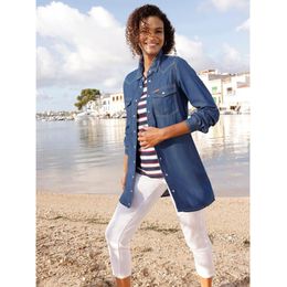 WITT WEIDEN Jeans-Longbluse in blue-stone-washed | Gr.: 50