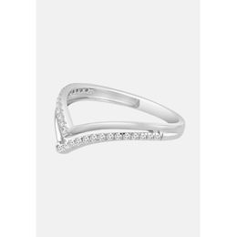 Diamant Exquis Ring aus 375 Wei&szlig;gold mit Diamant | Gr.: 50