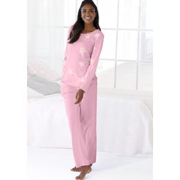 Arizona Damen Pyjama, Gr. 36, rosa, Single Jersey, Graumeliert (Obermaterial): 90% Baumwolle, 10% Polyester. Obermaterial: 60% Baumwolle, 40%