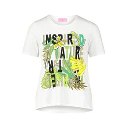 Betty Barclay Basic Shirt mit Aufdruck in Patch White/Green | Gr.: 38