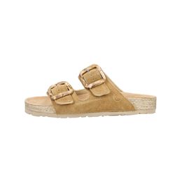 Rohde Damen Pantolette "Rohde Pantoletten Veloursleder", Gr. 37natur, Veloursleder, Schuhe
