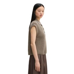 Marc O'Polo MARC O'POLO Damen Poloshirt "aus Organic Cotton-Qualit&auml;t"stone taupe melange, Gr. XL, unifarben, Obermaterial: 100% Baumwolle, Shirts