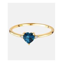 Diamant L'&eacute;ternel Ring aus 375 Gelbgold mit 0.56 Karat Diamant mit Topas | Gr.: 56
