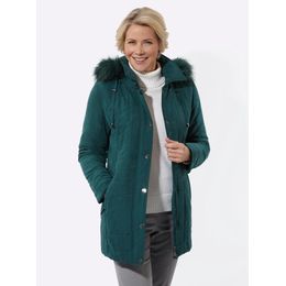 CLASSIC Damen Steppjacke, gr&uuml;n, Gr. 20, unifarben, 89% Polyester, 11% Polyamid, Fellimitat:80% Polyacryl, 20% Polyester, Wattierung:100% Polyester,