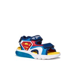 Geox M&auml;dchen Sandale "J SANDAL CIBERDRON B", Gr. 25, bunt, Lederimitat, Textil, Mesh, Schuhe, Klettschuh mit Blinkfunktion, Gr&ouml;&szlig;enschablone zum