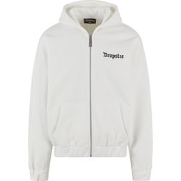 DROPSIZE Herren Kapuzensweatshirt "Dropsize Herren Super Heavy Oversize Blank Zip Hoodie", wei&szlig;, Gr. XL, 70% Baumwolle, 30% Polyester, Sweatshirts