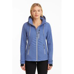 LPO Damen Softshelljacke "Softshelljacke Sarina", blau, Gr. 46, Softshell, 92% Polyester, 8% Elasthan, Jacken, mit Allover‐Pr&auml;gung