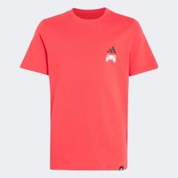 Jungen T-Shirt "GAMING GRAFIK KIDS", rot, Gr. 116, adidas Sportswear, Obermaterial: 100% Baumwolle, Shirts, f&uuml;r Kinder, mit Rundhalsausschnitt, aus