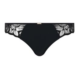 Chantelle Damen Slip "FLEURS", Gr. 38schwarz, Stoff, Obermaterial: 78% Polyamid, 22% Elasthan, Unterhosen, mit floraler Stickerei