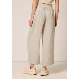 Damen Stoffhosestone sand, Gr. 44, STREET ONE STUDIO, unifarben, Stoff, 75% Viskose, 22% Nylon, 3% Leinen, Hosen, Middle Waist