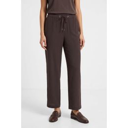 Cecil Damen Stoffhose "Style Neele", braun, Gr. XXL, unifarben, Web, Obermaterial: 84% Viskose, 16% Polyamid. Futter: 100% Polyester, Hosen,