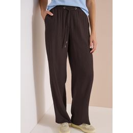 Cecil Damen Stoffhose "Style Neele", braun, Gr. S, unifarben, Web, Obermaterial: 84% Viskose, 16% Polyamid. Futter: 100% Polyester, Hosen, Sommerhose
