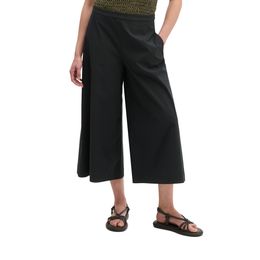 Marc O'Polo MARC O'POLO Damen Culotte, schwarz, Gr. 36, Web, Obermaterial: 63% Baumwolle, 33% Polyester, 4% Elasthan, Hosen, wide aus Popeline-Stretch