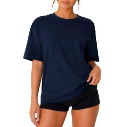 Reichstadt Damen Regular Fit T-Shirt Shoulder Drop in Dark Blue | Gr.: XXL