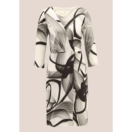 Madeleine Mode MADELEINE Damen Sommerkleid "Kleid Wickelkleid mit Grafikprint, 3/4-Arm", wei&szlig;, Modern, Gr. 34, Obermaterial: 100% Viskose CV., Kleider