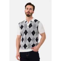 Cipo & Baxx CIPO & BAXX Herren T-Shirt "CT753", wei&szlig;, Gr. M, kariert, Obermaterial: 95% Baumwolle CO. 5% Elasthan EL., Shirts, gerade geschnitten