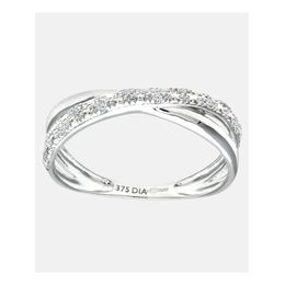 Diamant L'&eacute;ternel Ring aus 375 Wei&szlig;gold mit 0.05 Karat Diamant | Gr.: 50