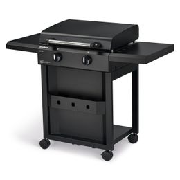 Gasgrill Enders, schwarz, Garten, Grills, "Amaro 2", Planchagrill, mit Ablage, Klappbarer Seitentisch, Grillrost Edelstahl