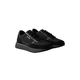 Calvin Klein Herren Sneaker "CITY RUNNER LACEUP NY-REC SU", Gr. 46, schwarz, Leder, Textil, Mesh, aufgeraut, unifarben, Basic, Schuhe, Freizeitschuh,