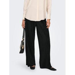Only Damen Schlupfhose "ONLRAVENNA PLISSE PANT NOOS JRS", schwarz, Gr. L, unifarben, Jersey, Obermaterial: 100% Polyester, Hosen, Sommerhose