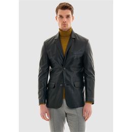 Pierre Cardin Herren Lederjacke, schwarz, Gr. M, unifarben, 100% Leder, Jacken, mit hohem Tragekomfort