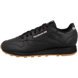 Reebok Herren Sneaker "Reebok Leather Sneaker low Unisex Erwachsene Schuhe", Gr. 36,5, schwarz, Glattleder, Schuhe, Perforationen