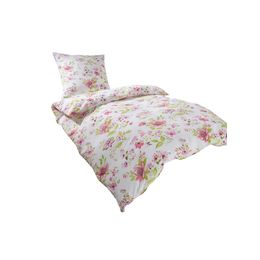Traumschlaf Bettw&auml;sche Fleur in weiss | Gr.: 160x210 cm (65x100 cm)