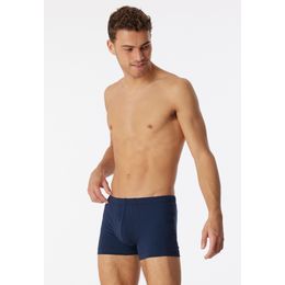 Schiesser Herren Boxershorts "Cotton Casual", Gr. 9, blau, Single Jersey, Obermaterial: 95% Baumwolle, 5% Elasthan, Unterhosen, ohne Eingriff,
