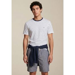 Fynch-Hatton Herren T-Shirt, wei&szlig;, Gr. L, gestreift, Jersey, Obermaterial: 100% Baumwolle, Shirts, Regular Fit, ohne Verschluss, mit Streifenmuster