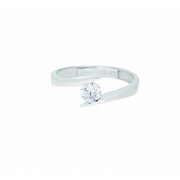 Adelia&acute;s ADELIA ́S Damen Solit&auml;rring "Solit&auml;rring 333 Wei&szlig;gold ( 8K ) mit Zirkonia", 56, Gold, silber, Gold, Fingerringe, Goldring Diamant