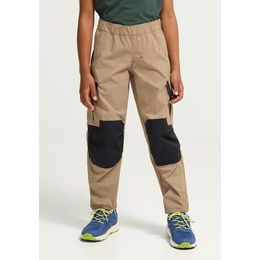 Jack Wolfskin Jungen Cargohose "CARGO PANTS K", beige, Gr. 128, Obermaterial: 100% Polyester. Futter: 100% Polyester, Hosen, mit reflektierenden