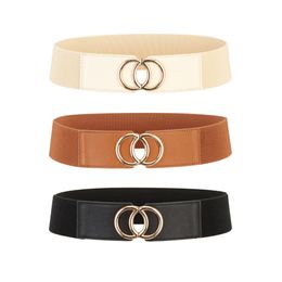 ABOUT YOU Belt female size 90 Cognac / Black / Wool white