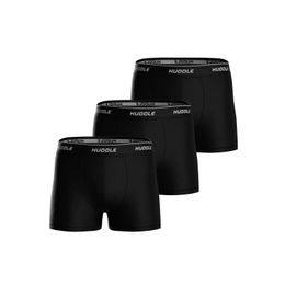 HUDDLE Herren Boxershorts "Boxershort HUDDLE 3pk Boxers 3er Pack", Gr. XL, schwarz, Obermaterial: 95% Baumwolle CO. 5% Elasthan EL., Unterhosen